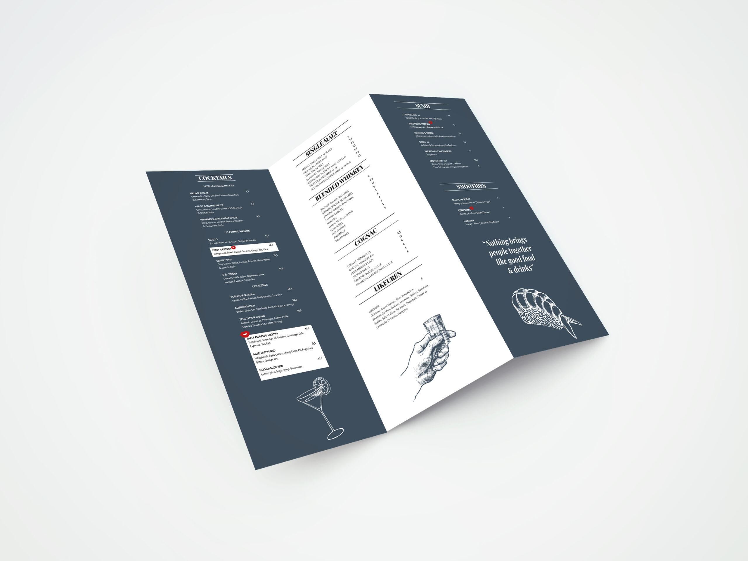 Prachtige en professionele menukaarten laten ontwerpen? - FLOT